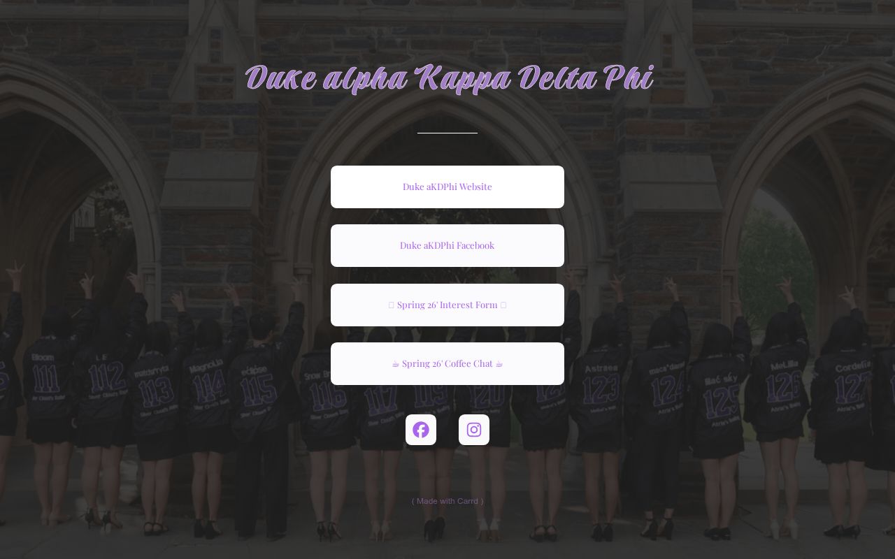 Duke alpha Kappa Delta Phi